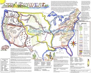 Trails of American West Map - Maps for the Classroom