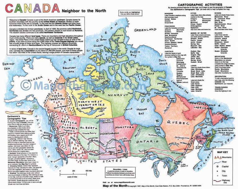 Canada Map - Maps for the Classroom