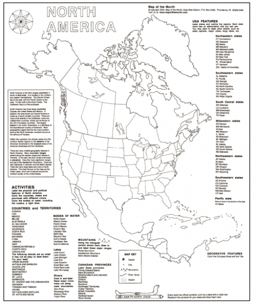 Ways to use a North America Map! - Maps for the Classroom