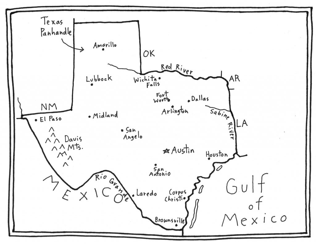 More fun with a SKETCH MAP of TEXAS - Maps for the Classroom