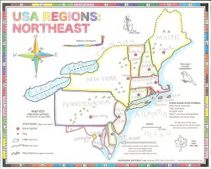 USA Regions – Northeast - Maps for the Classroom